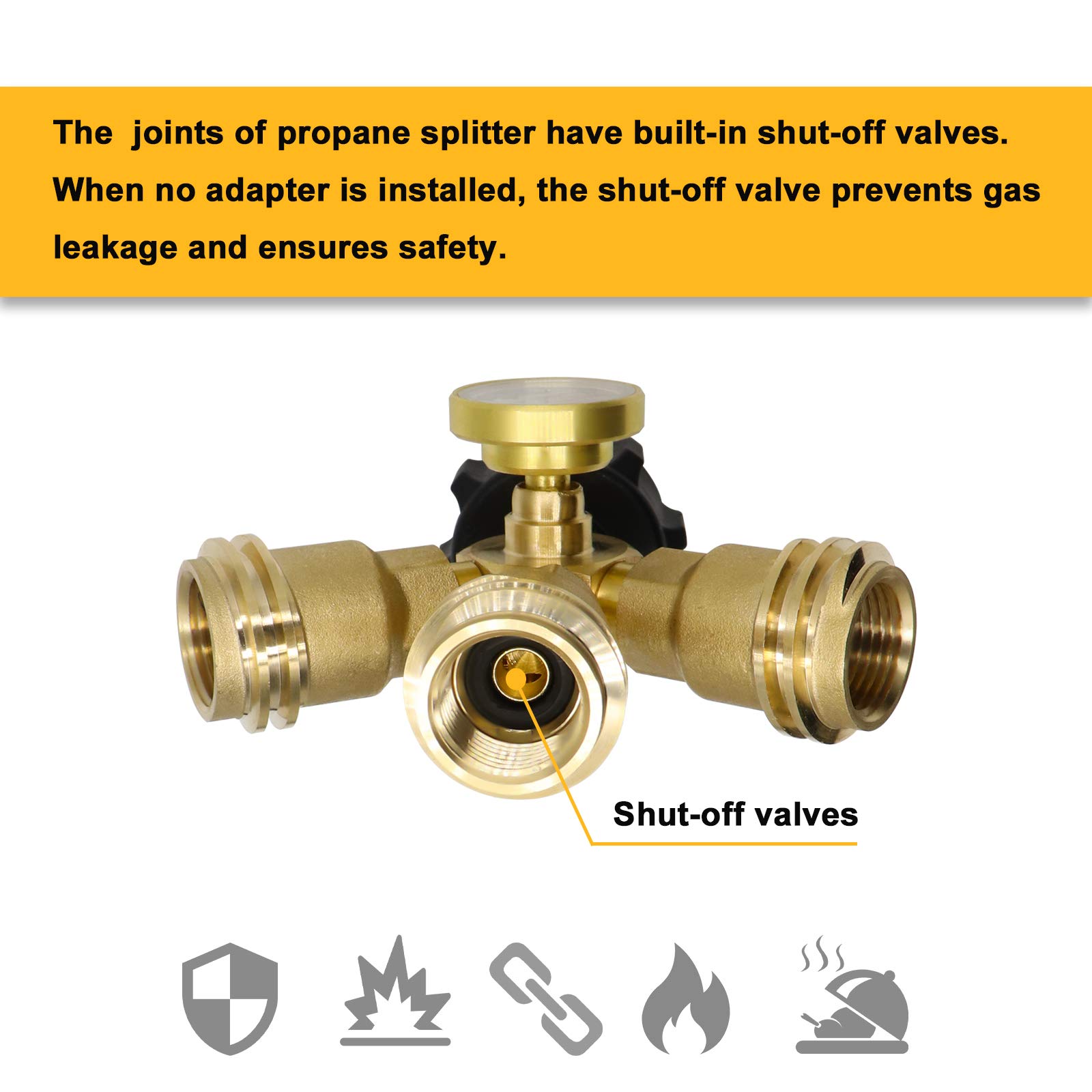 3Y Propane Splitter Adapter with Gauge and Shut-off Valve from China ...